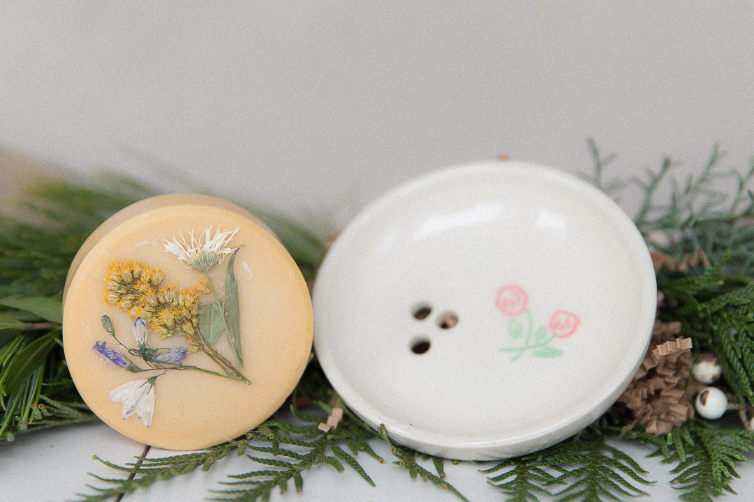 Wildflower Soap and Ceramic Soap Dish Gift Set – Prairie Soap Shack